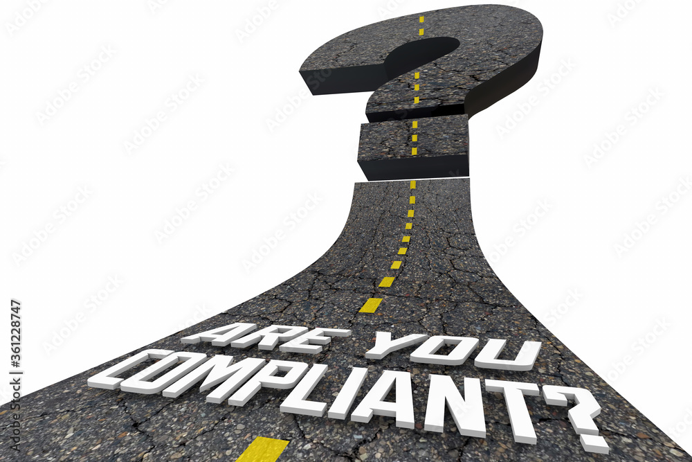 Are You Compliant Road Question Mark Following Laws Rules Regulations ...