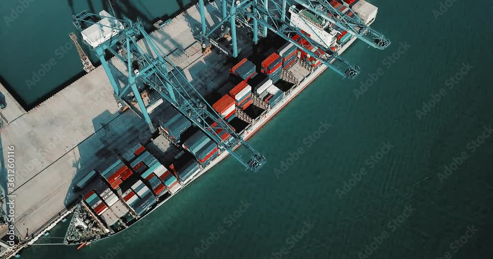 KUALA LUMPUR, MALAYSIA: 26 JUNE, 2020: Logistics container cargo ship ...