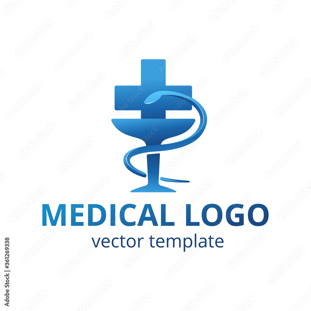 Medical abstract logo for medicine center, pharmacy, hospital with ...