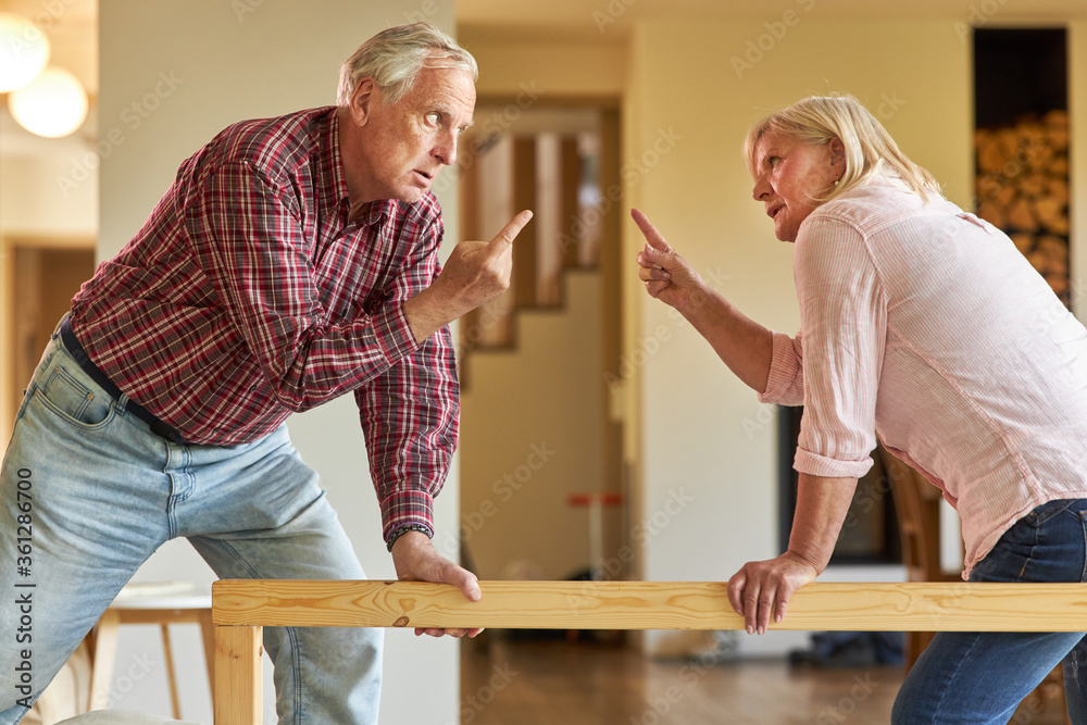 Senior couple faces a fight Stock Photo | Adobe Stock