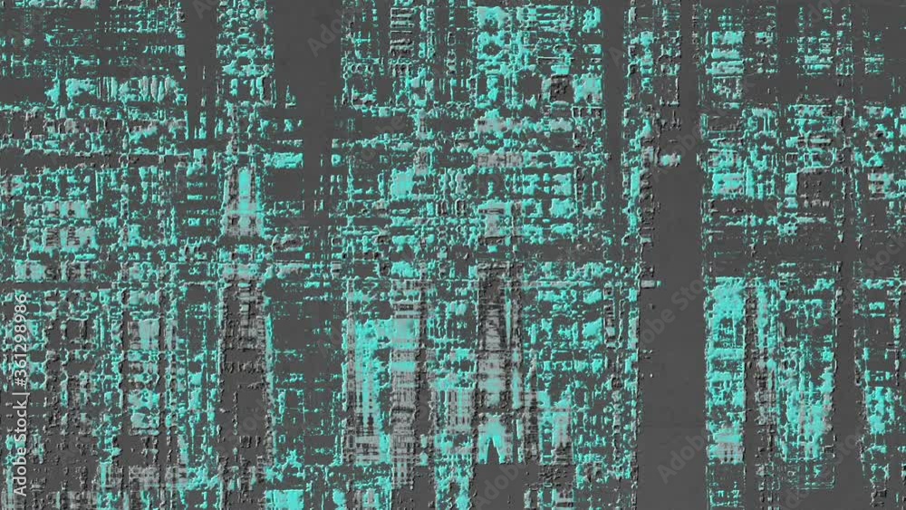 color art from offset charts; background of moving luminous particles ...