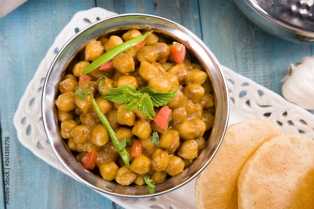 Channa Masala or Kabuli Chana or spicy Chole, Indian Food Stock Photo ...