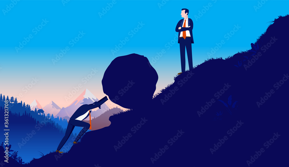 Working for the man - Oppressive leader making employee work very hard ...