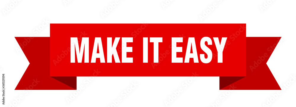 make it easy ribbon. make it easy isolated band sign. make it easy ...