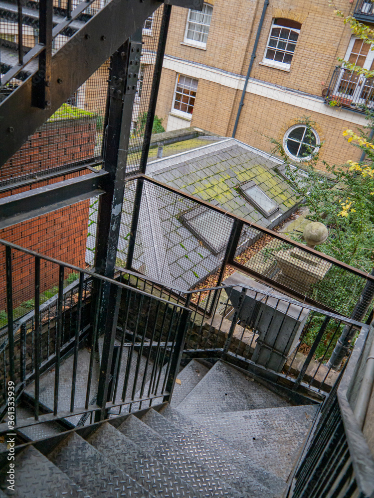 Emergency exit from a building in London Stock Photo | Adobe Stock