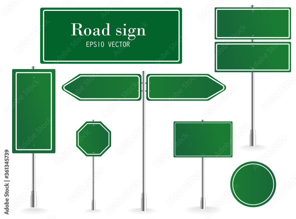 Direction sign board, road destination signs, street signage boards and ...