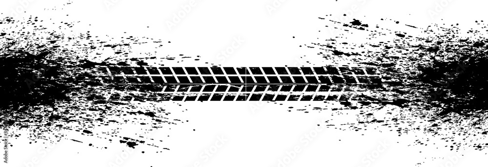 Vector Print Textured Tire Track . Design Element . Car tread ...