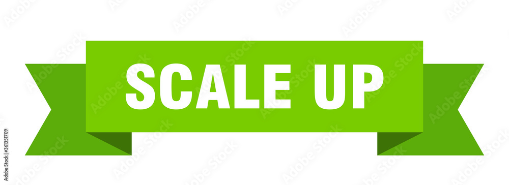 scale up ribbon. scale up isolated band sign. scale up banner Stock ...