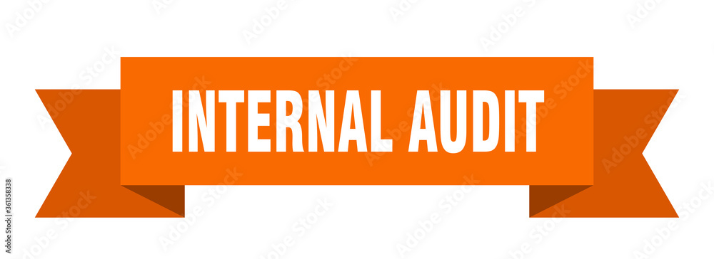 internal audit ribbon. internal audit isolated band sign. internal ...