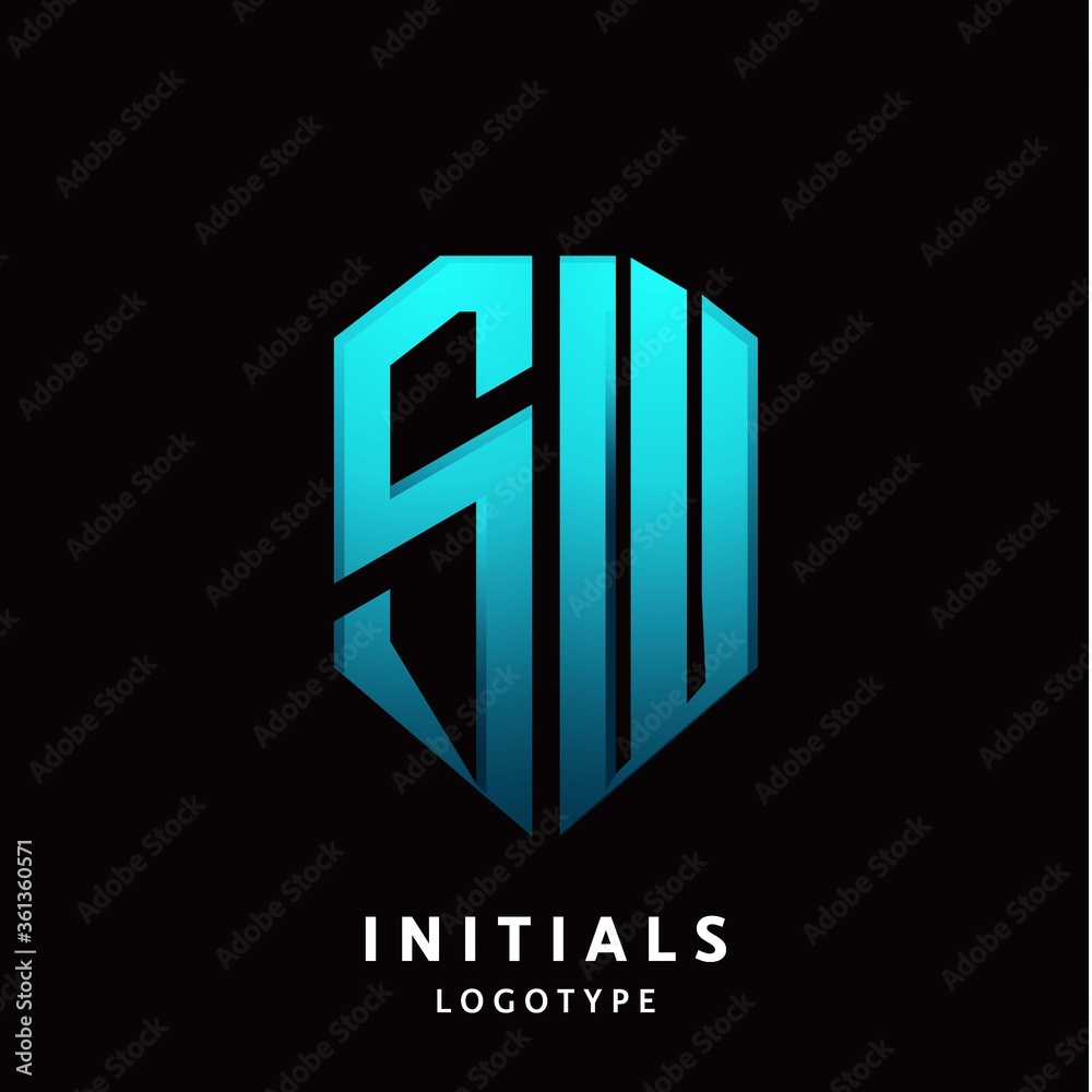 SW initial letter logo design modern template Stock Vector | Adobe Stock