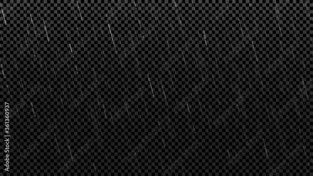 Falling raindrops texture template. Falling water drops isolated on ...