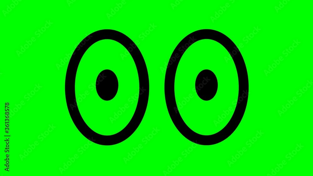 ELLIPTICAL SHAPED EYES 1,Elliptical shaped eyes looking around. 2D ...