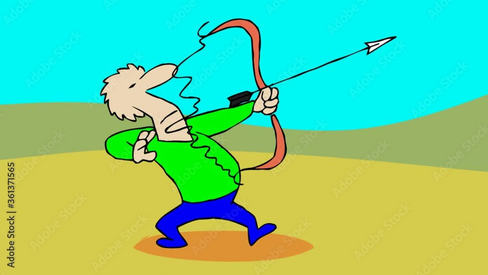ARCHER (1)Small story about to shoot with an arrow. 2D animated cartoon ...