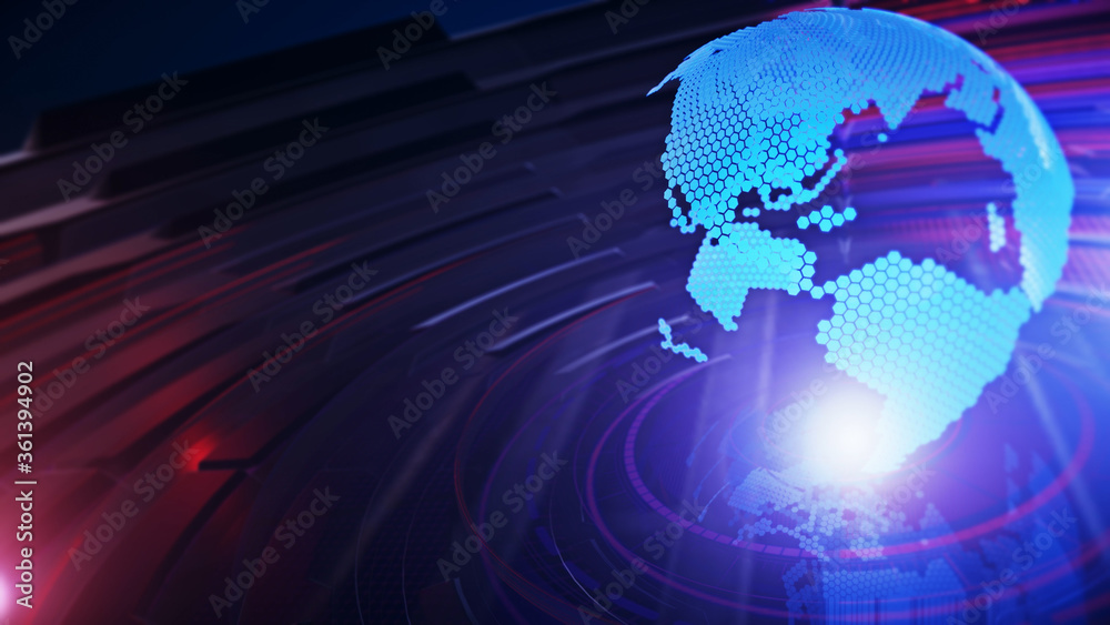 3D World News Background, digital world breaking news Studio Background ... 3D World News Background, digital world breaking news Studio Background ...