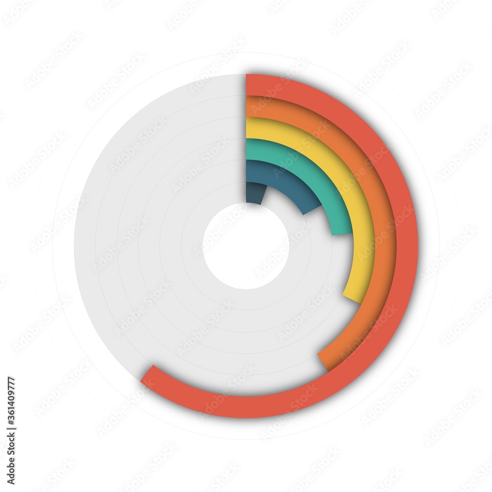 Vector donut chart pie diagram infographic template. Vector ...
