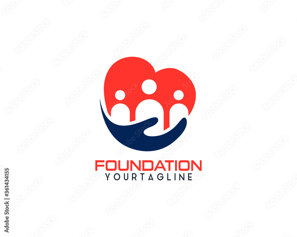 Professional charity and Foundation logo design Stock Vector | Adobe Stock