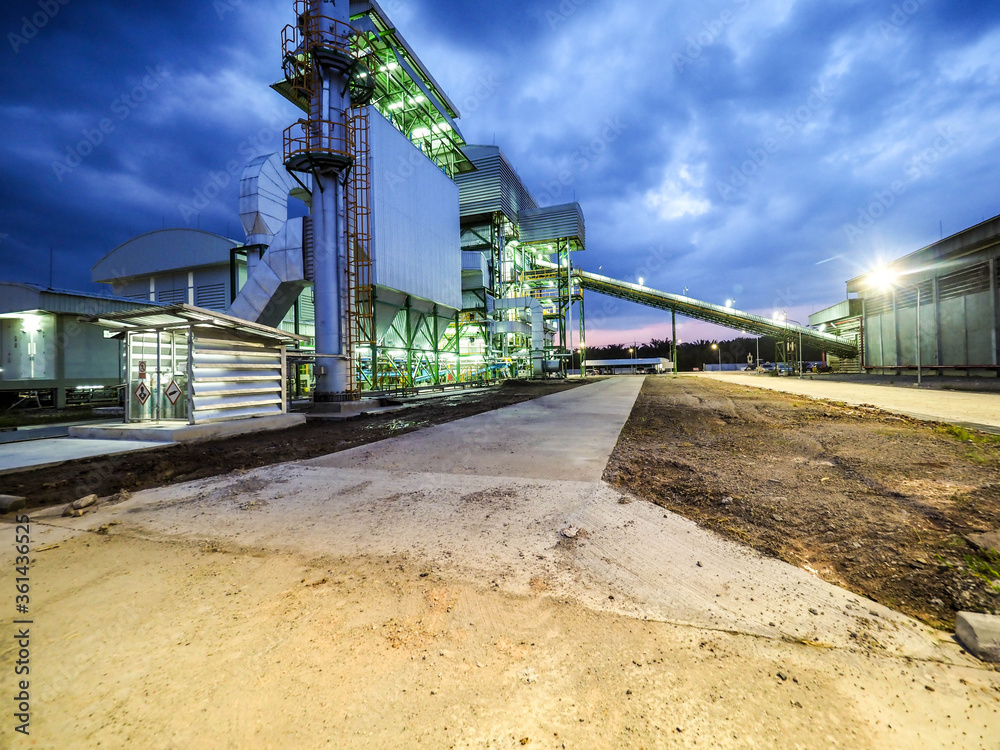 Biomass power plant with industrial energy concept. Stock Photo | Adobe ...