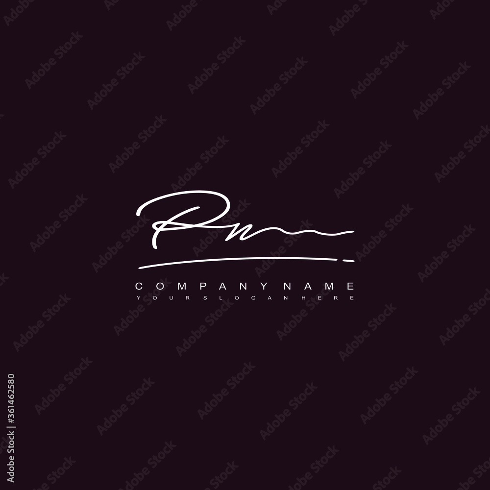 PN initials signature logo. Handwriting logo vector templates. Hand ...