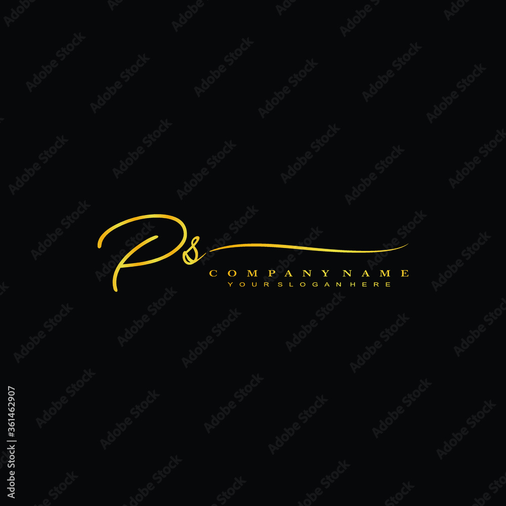 PS initials signature logo. Handwriting logo vector templates. Hand ...