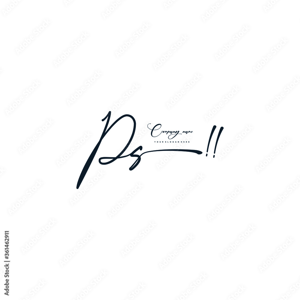 PS initials signature logo. Handwriting logo vector templates. Hand ...