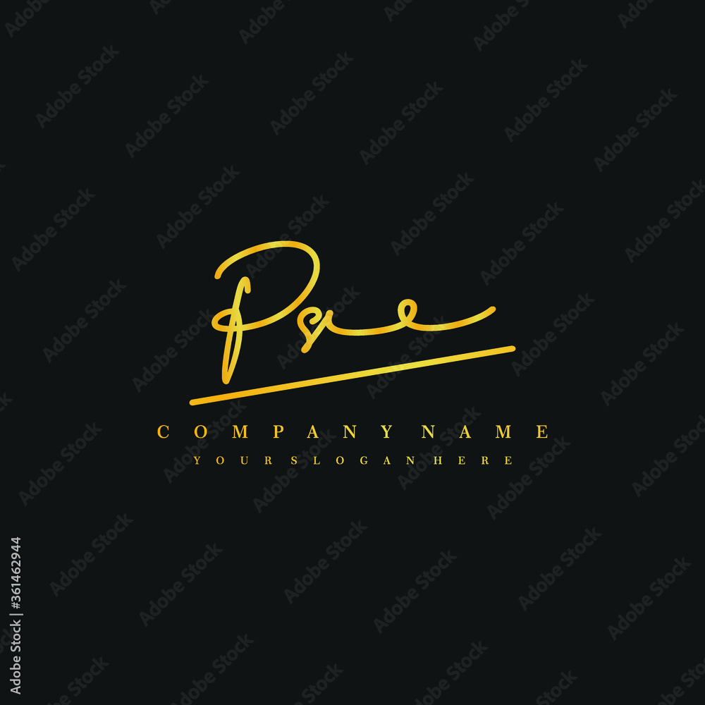 PS initials signature logo. Handwriting logo vector templates. Hand ...