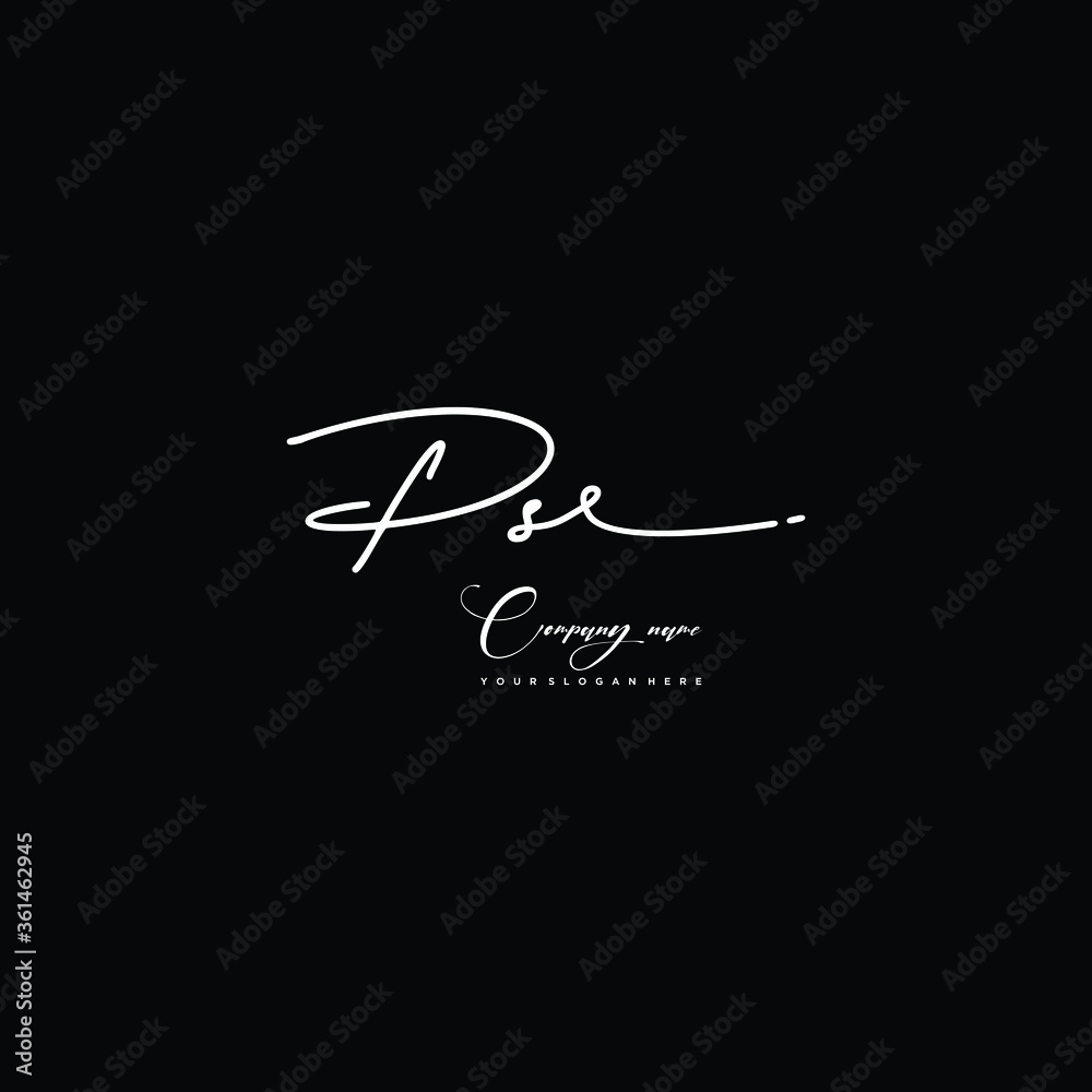 PS initials signature logo. Handwriting logo vector templates. Hand ...