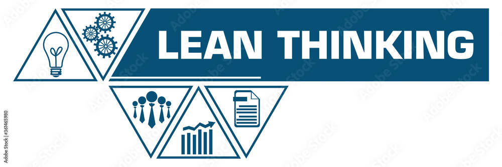 Lean Thinking Blue White Triangle Polygon Horizontal Stock Illustration ...