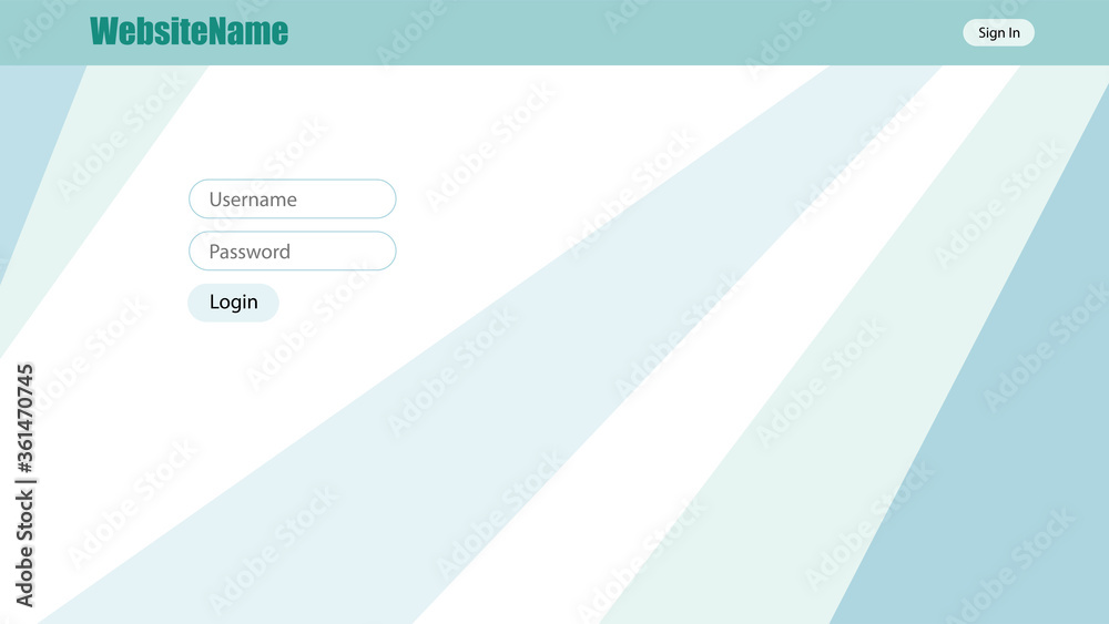 Vector templates for website design. Laconic striped style. UI, UX, GUI ...