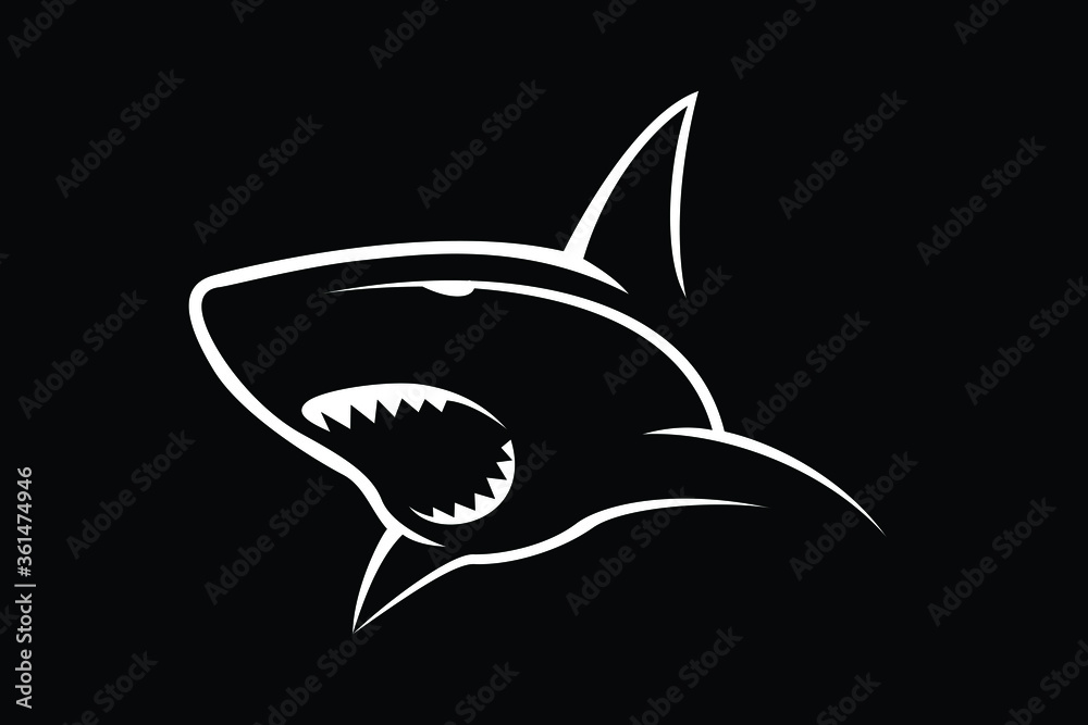 Simple Design of Attacking Shark Stock Vector | Adobe Stock Simple Design of Attacking Shark Stock Vector | Adobe Stock