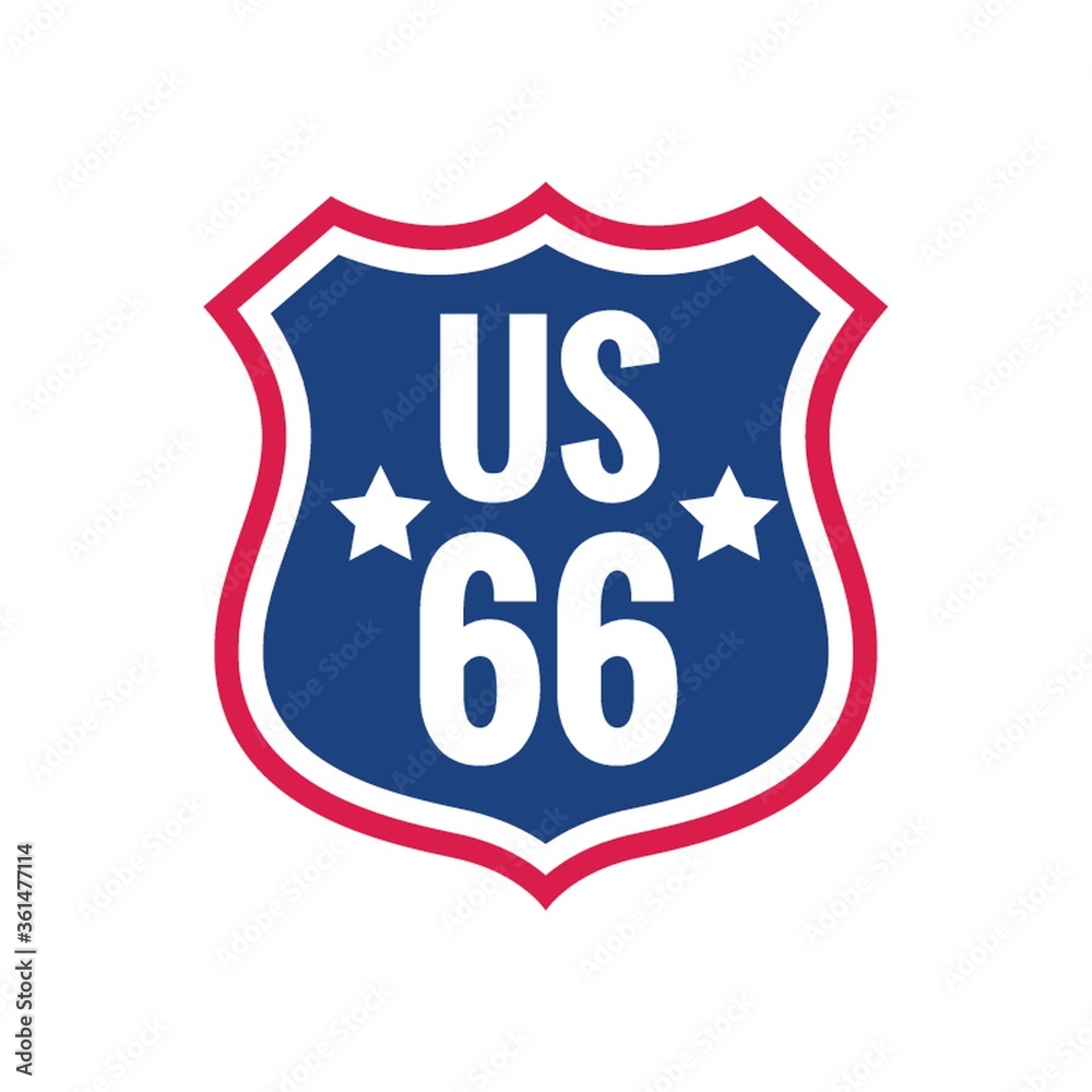 Route 66 sign Stock Vector | Adobe Stock