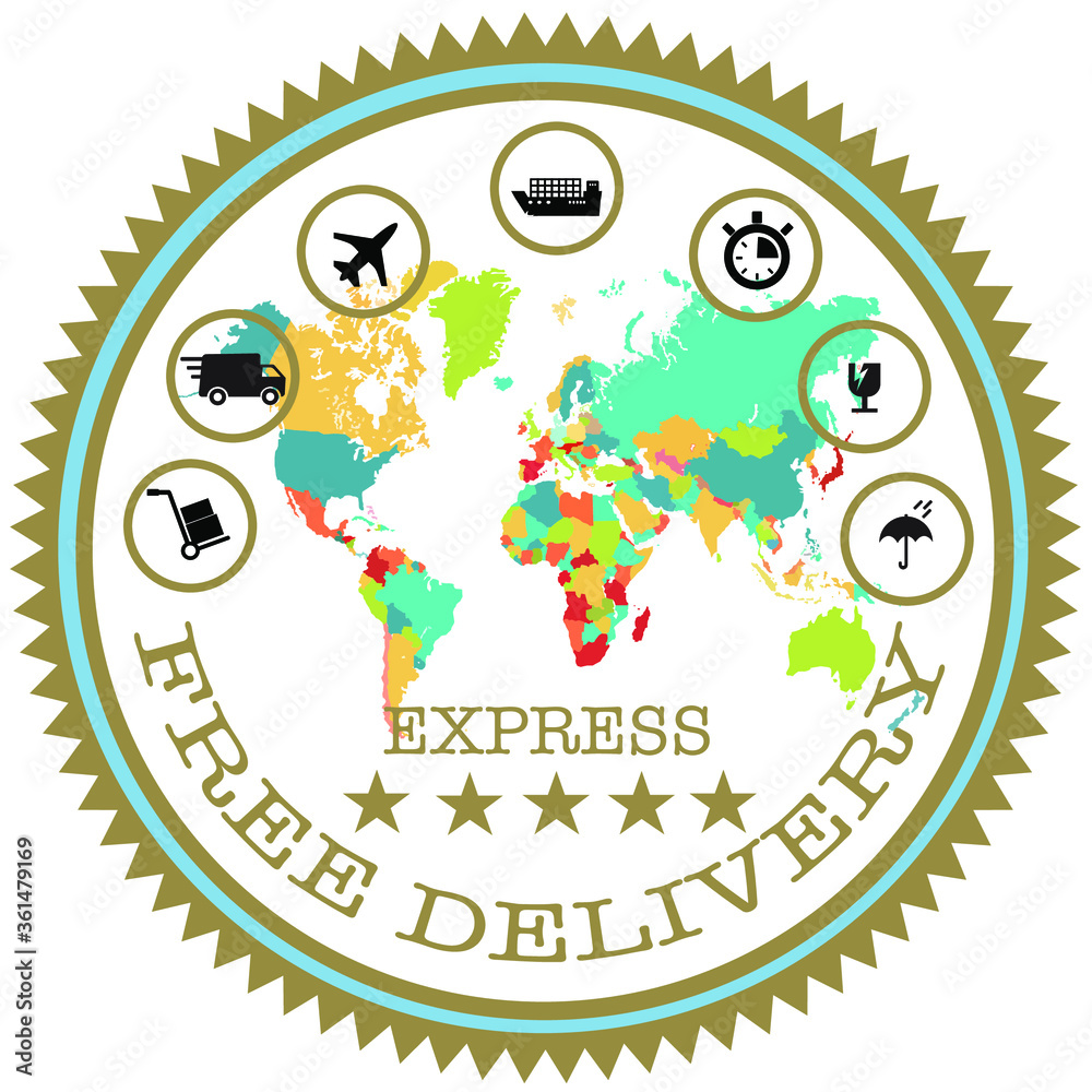 Free shipping symbol. Vector illustration.free delivery.background ...