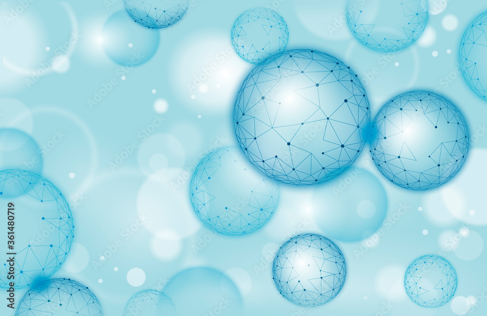 3D nanotechnology fullerene texture cyberspace. Nano fiber chemical ...