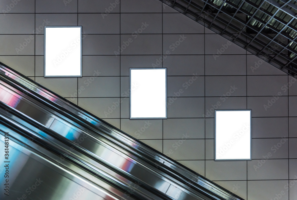 Blank poster mockup in metro station. Stock Photo | Adobe Stock