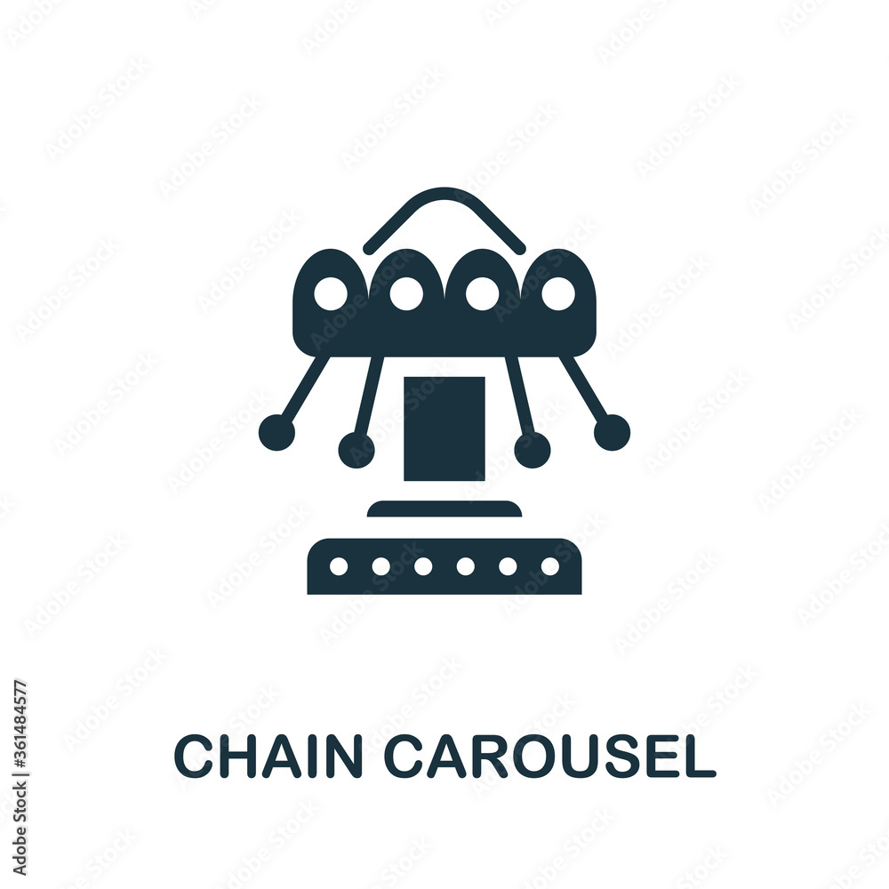 Chain Carousel icon. Simple element from amusement park collection ...