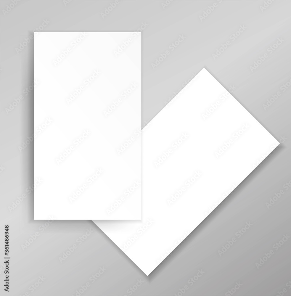 Business card or brochure flyer cover template design empty blank mock ...