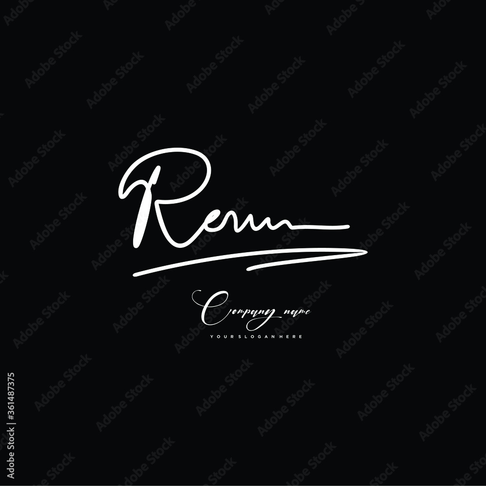 RE initials signature logo. Handwriting logo vector templates. Hand ...