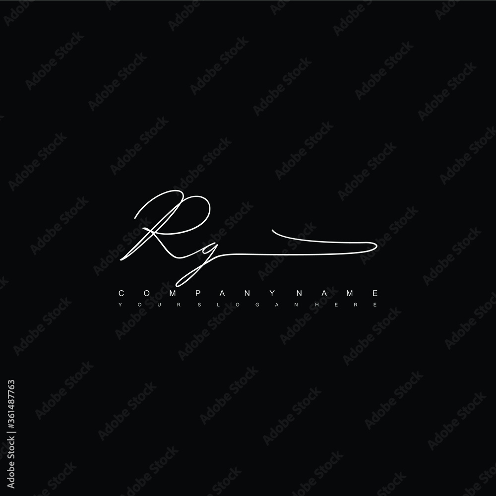 RG initials signature logo. Handwriting logo vector templates. Hand ...