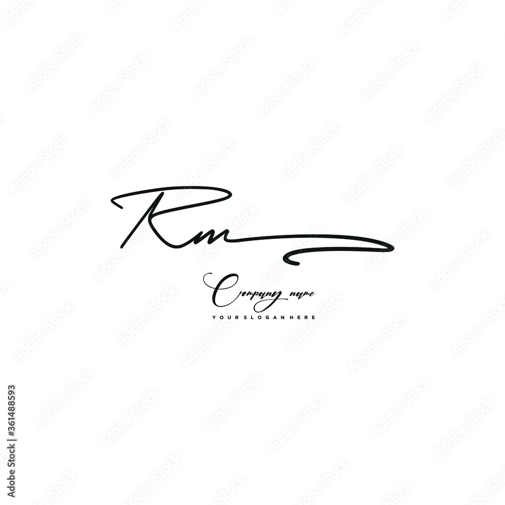 RM initials signature logo. Handwriting logo vector templates. Hand ...
