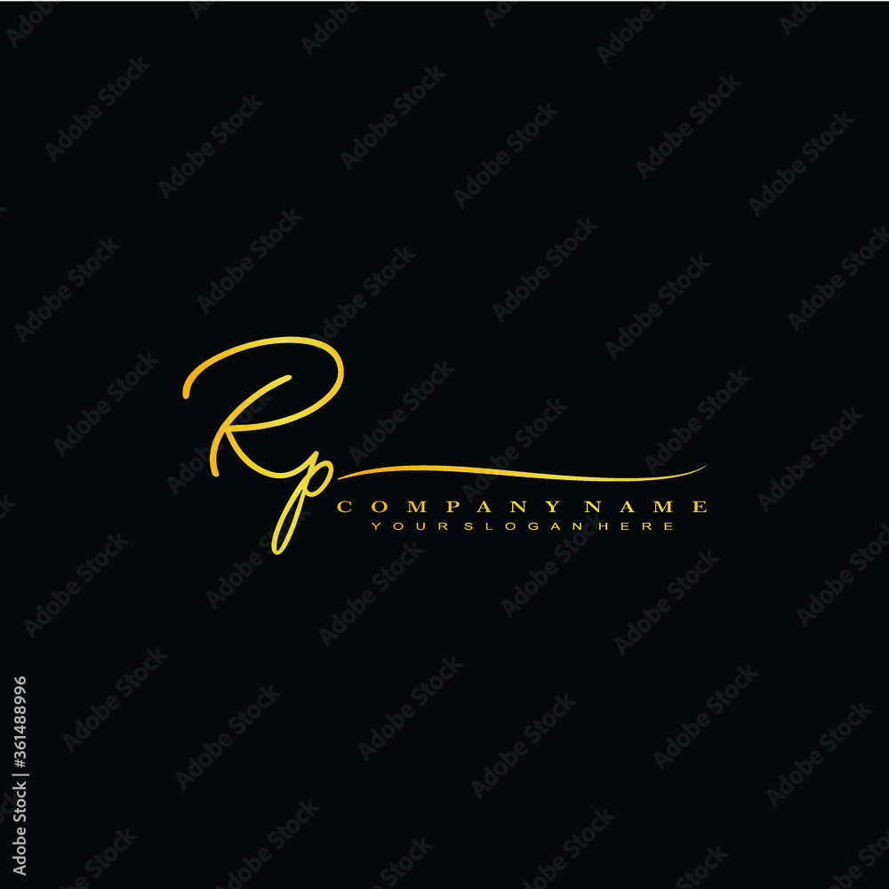 RP initials signature logo. Handwriting logo vector templates. Hand ...