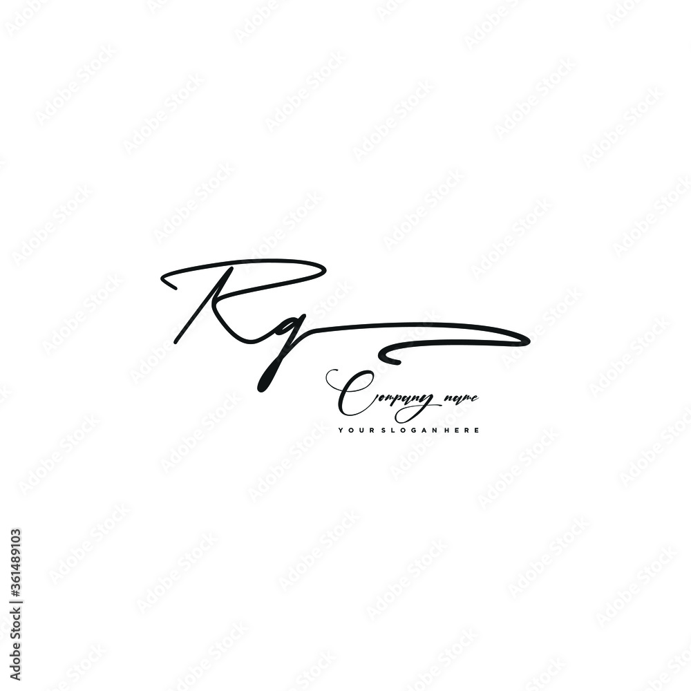 RQ initials signature logo. Handwriting logo vector templates. Hand ...