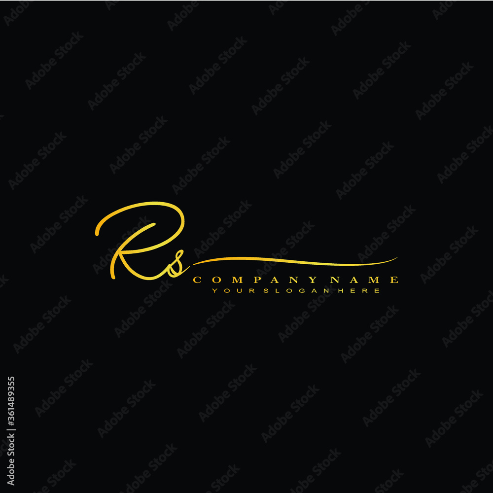 RS initials signature logo. Handwriting logo vector templates. Hand ...