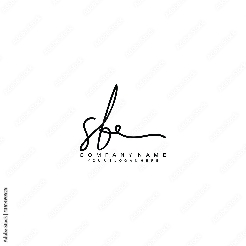 SB initials signature logo. Handwriting logo vector templates. Hand ...