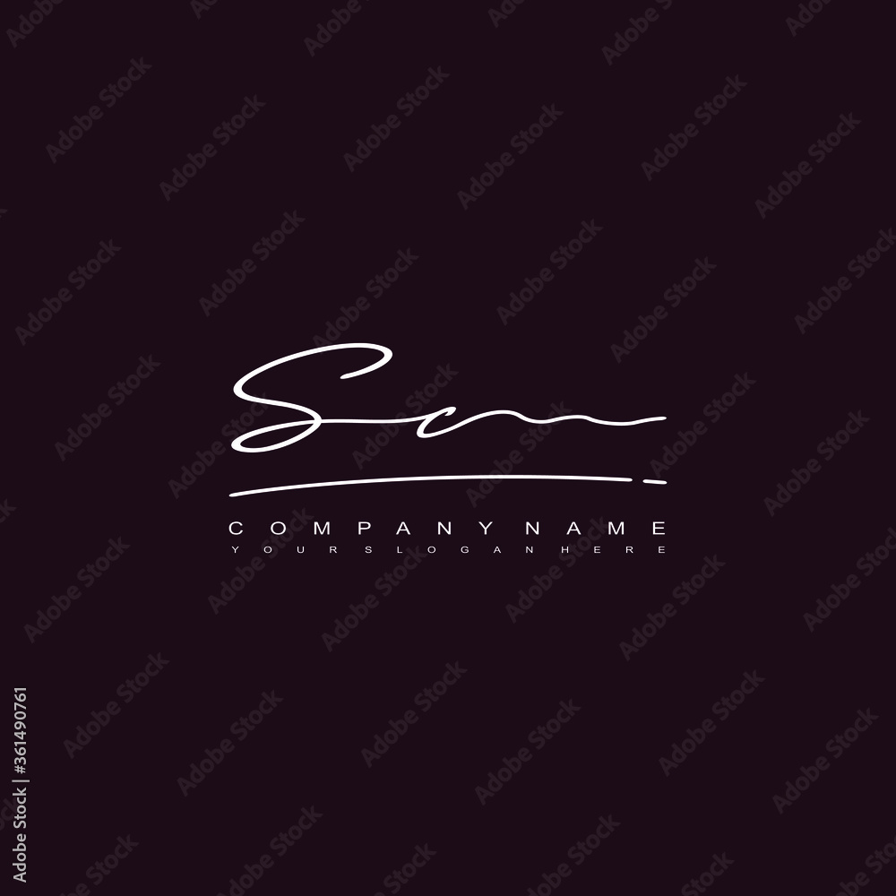 SC initials signature logo. Handwriting logo vector templates. Hand ...