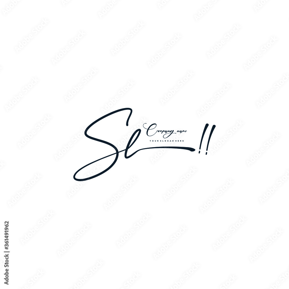SL initials signature logo. Handwriting logo vector templates. Hand ...