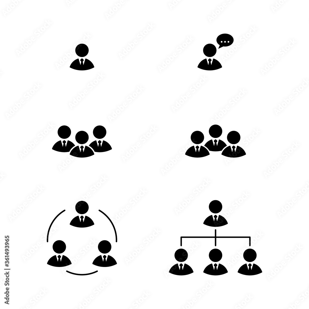 Set of Business People Related Vector Icons. Contains such Icons as One ...