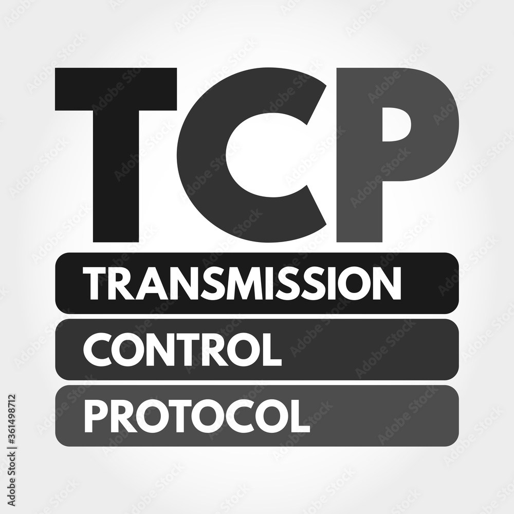 TCP - Transmission Control Protocol acronym, technology concept ...