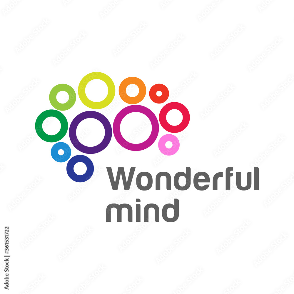 Brain abstract logo creative design. Vector. Mind icon. Brainstorm ...