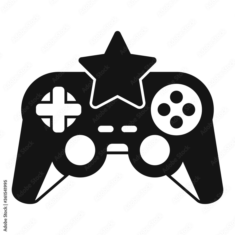 Star video game joystick icon. Simple illustration of star video game ...