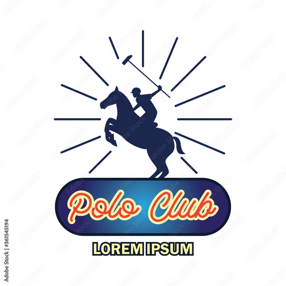polo sport logo with text space for your slogan tag line, vector ...