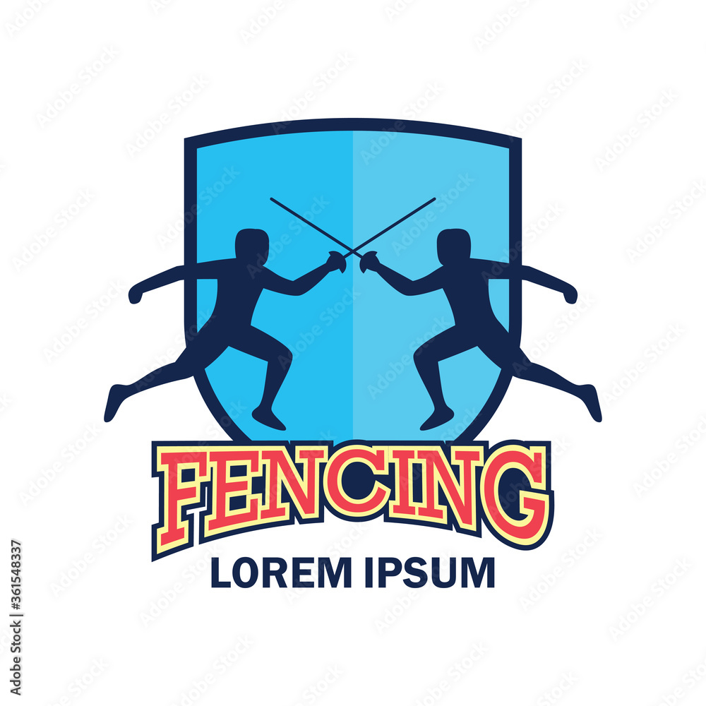 fencing logo with text space for your slogan tag line, vector ...